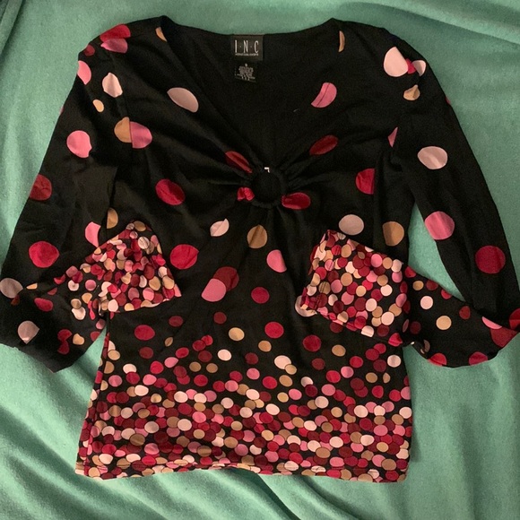 INC International Concepts | Skirts | Y2k Long Sleeve Polka Dot Shirt ... INC International Concepts | Skirts | Y2k Long Sleeve Polka Dot Shirt ...